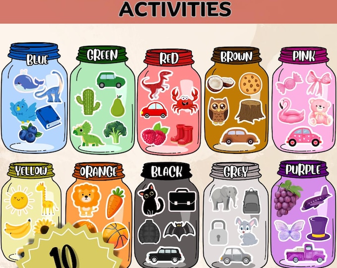 Color Sorting Game, Preschool Game Color Matching, Fine Motor Skills ...