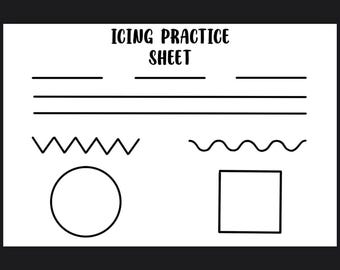 Rainbow Piping Practice Sheet (XL) DIGITAL DOWNLOAD - Etsy