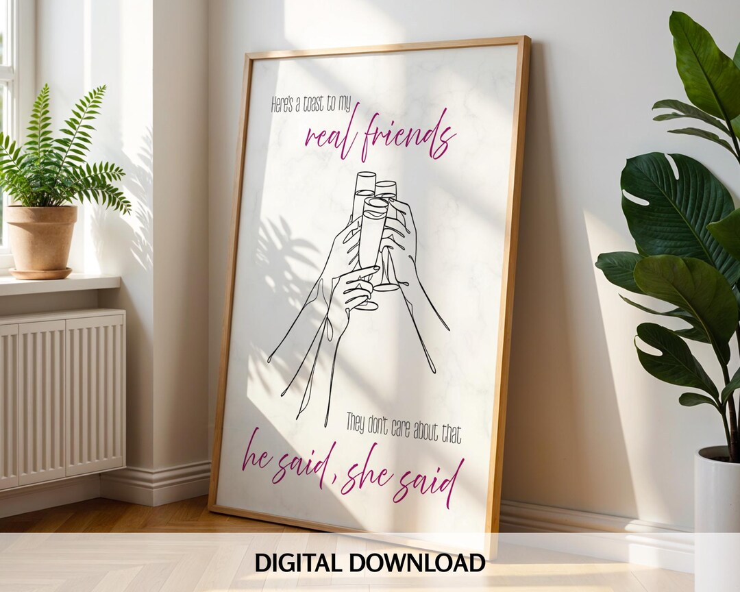 Toast to My Real Friends Poster | Taylor Swift Lyric Poster ...