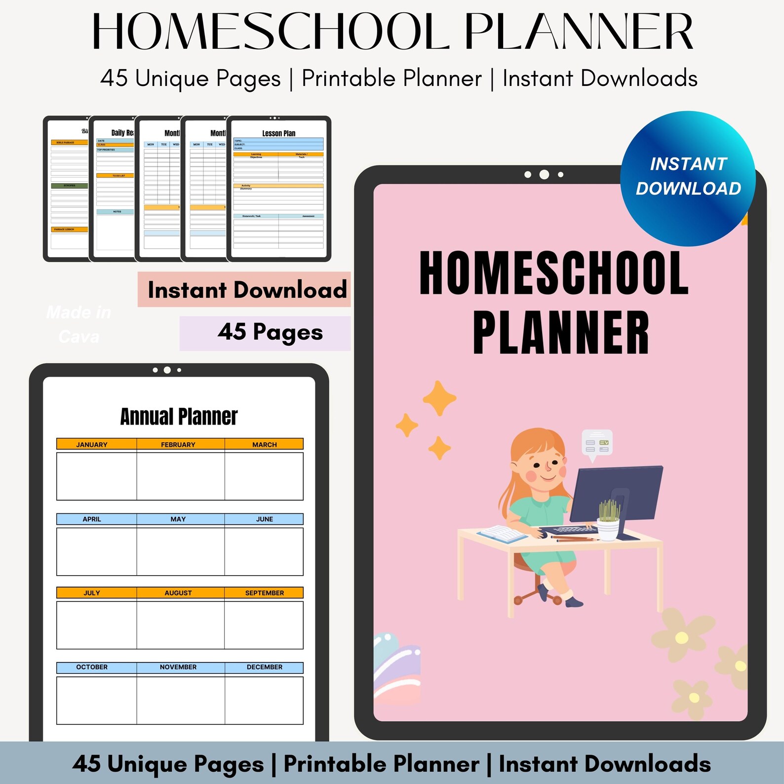 Homeschool Planner Printable Homeschool Digital Planner Homeschool ...