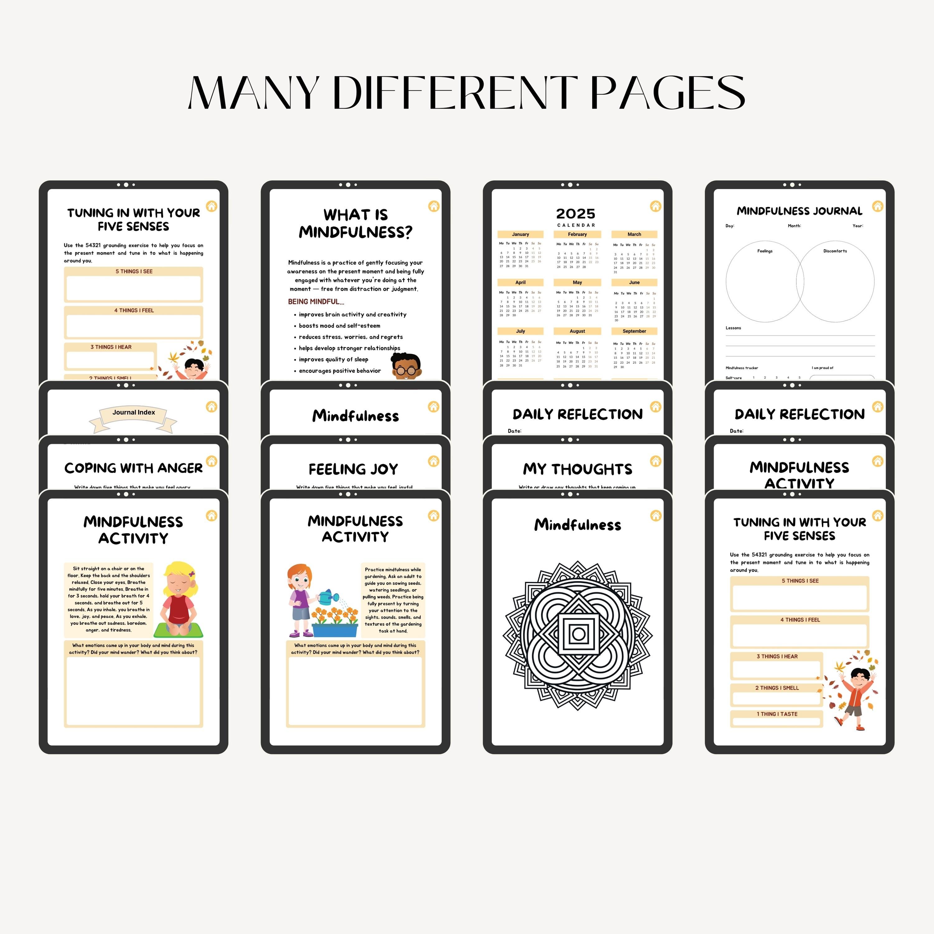 Fun Mindfulness *for Kids* Printable Workbook | Practice Mindfulness ...