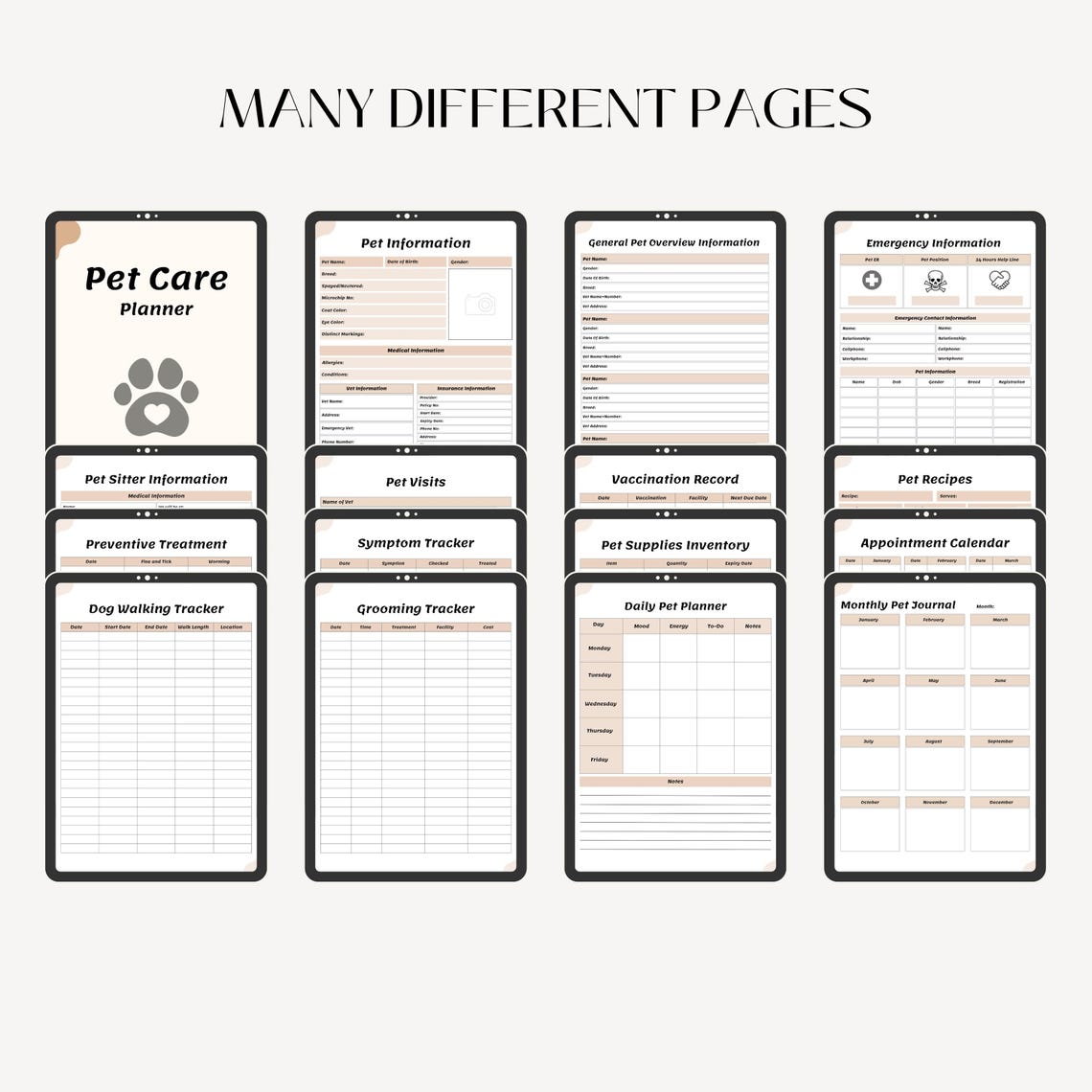 Pet Care Planner, Pet Health Record, Pet Medical Planner, Pet ...