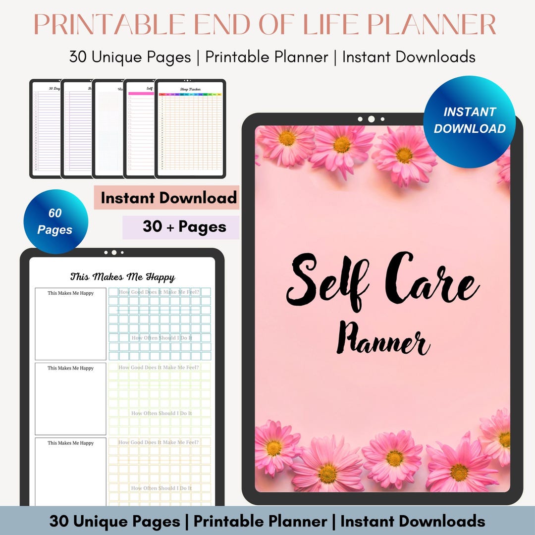 Self Care Planner | Digital Planner | Self Love Planner | Daily Planner ...
