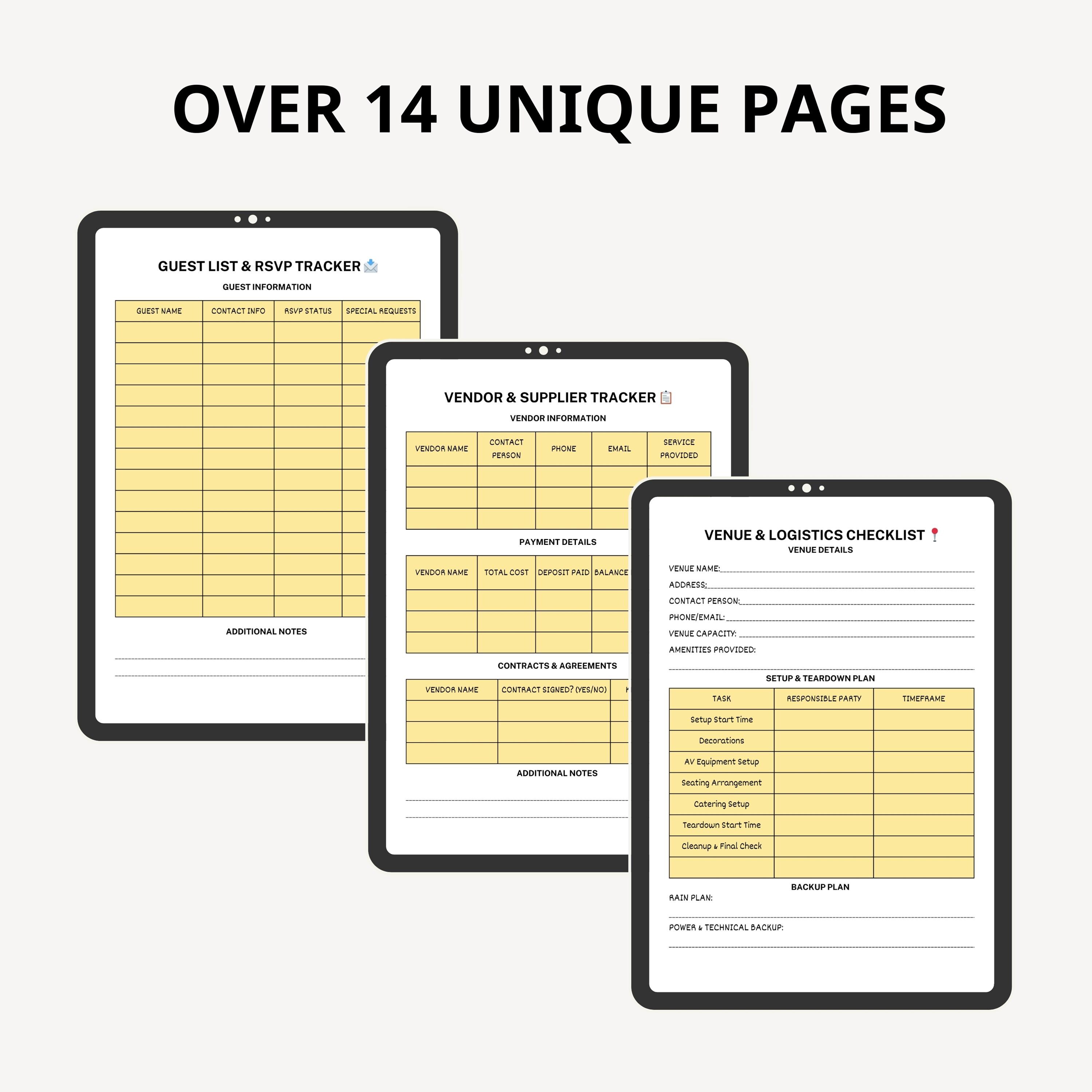 Event Planner, Event Planning Template, Digital Event Planning Book ...