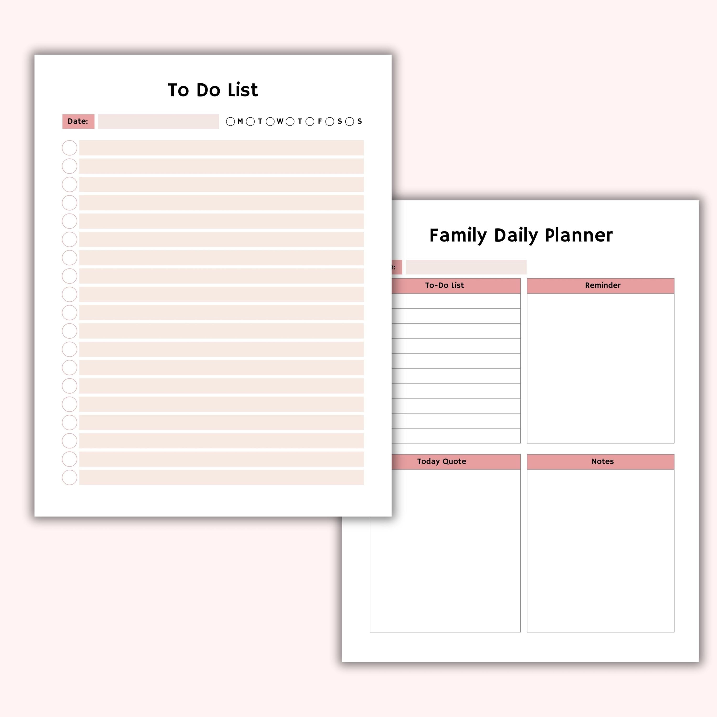 EDITABLE FAMILY PLANNER Command Center | Family Planner | Printable ...
