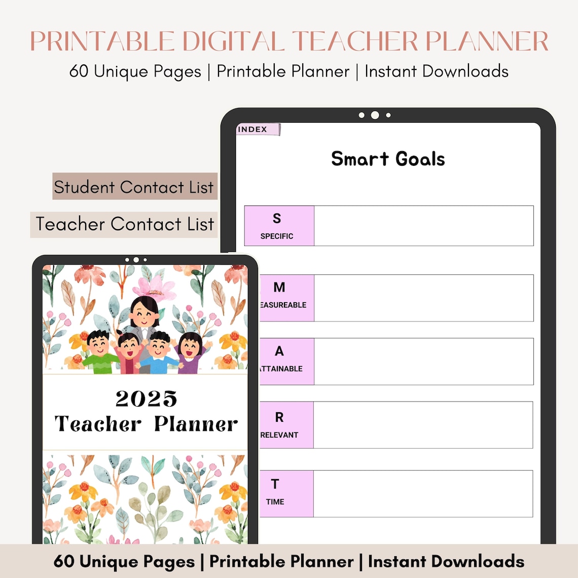 2025 Teacher Planner for Canva Template 2025 Dated Digital Teacher ...