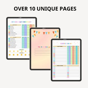 Printable Kids Weekly Planner Schedule Chart, Kids Daily Schedule ...