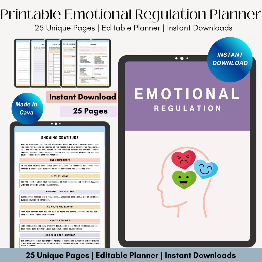 Emotional Regulation Bundle: 25 Printable Worksheets, Activities ...