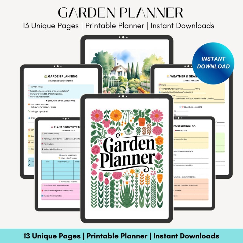 Garden Planner Printable, Gardening Log, Garden Journal, Gardening ...