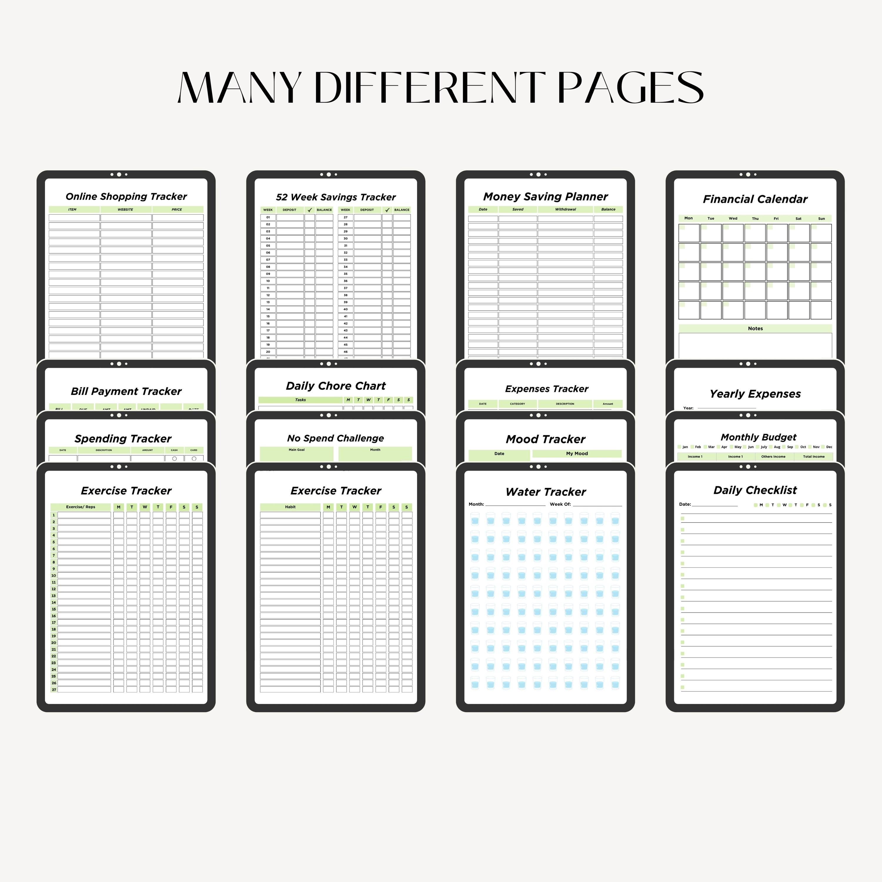 Editable Productivity Planner Template Bundle Planner Templates 7777