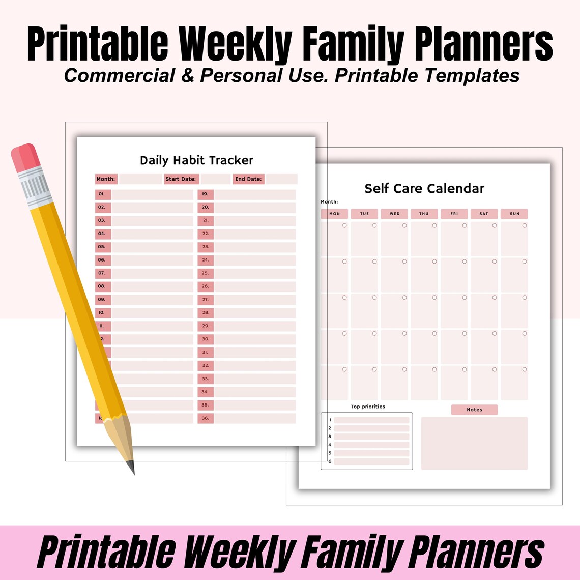 EDITABLE FAMILY PLANNER Command Center | Family Planner | Printable ...