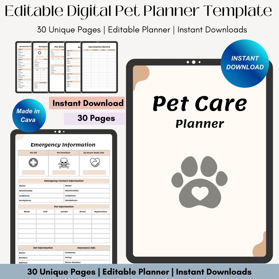 Pet Care Planner, Pet Health Record, Pet Medical Planner, Pet ...