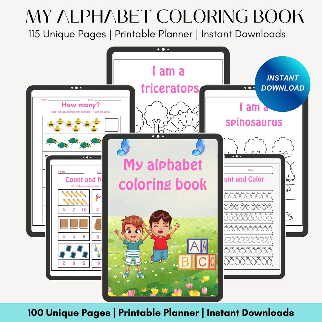 My Alphabet Coloring Book | A to Z Printable Coloring Pages | Early ...