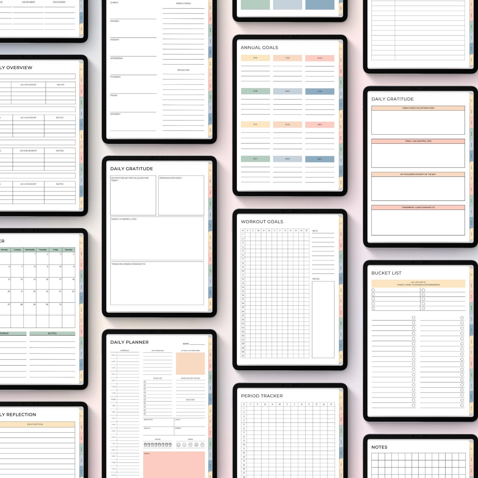 2025 Rainbow Life Planner Printable | Daily Weekly Monthly Undated ...