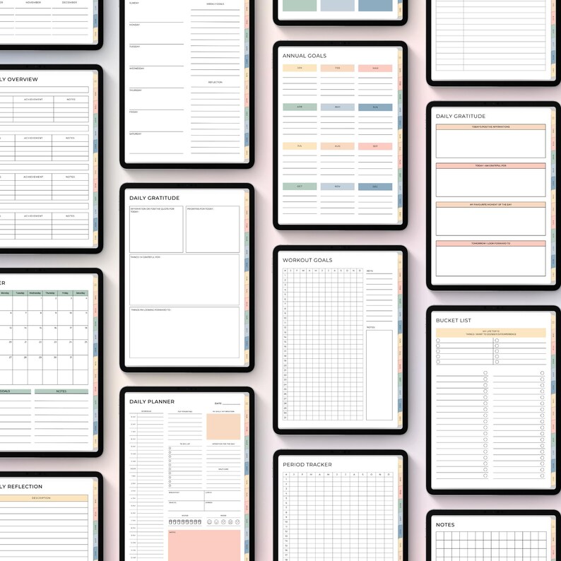 2025 Rainbow Life Planner Printable | Daily Weekly Monthly Undated ...