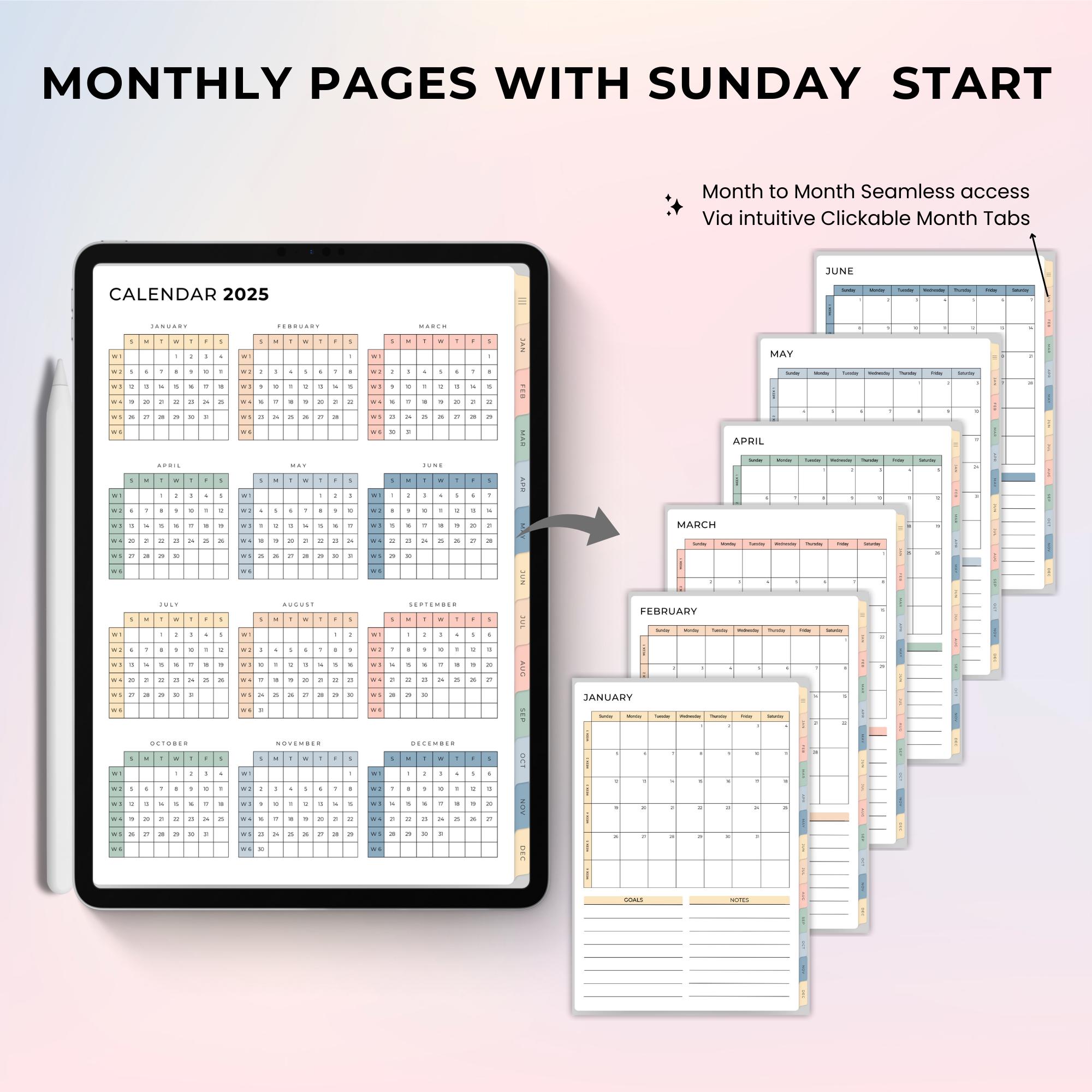 2025 Rainbow Life Planner Printable | Daily Weekly Monthly Undated ...