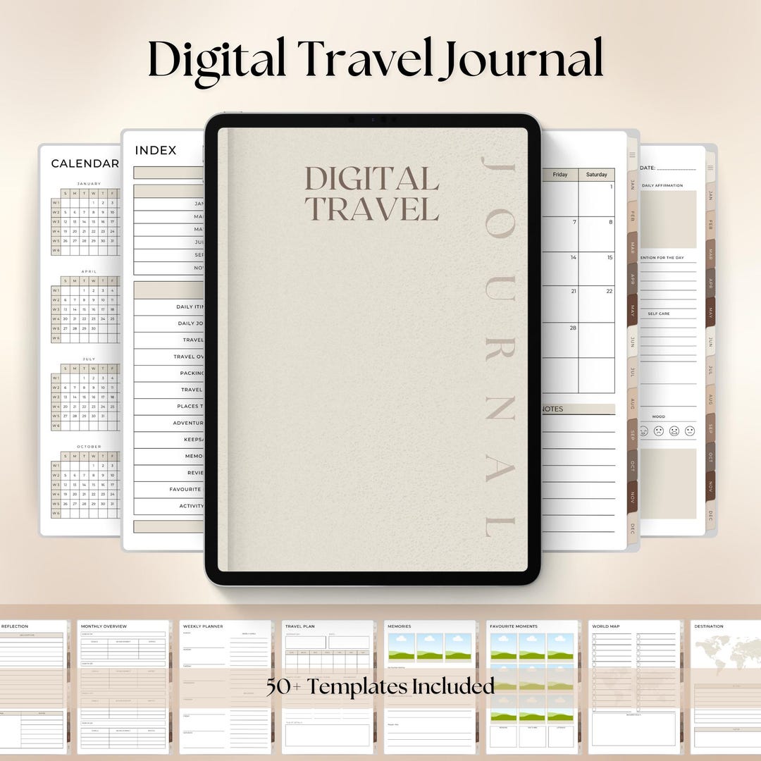 Printable Travel Planner & Journal PDF | Vacation Itinerary, Packing ...
