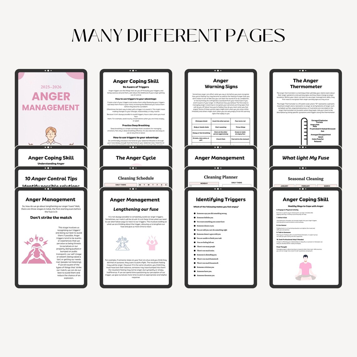 Anger Management Workbook for Teens and Adults, Anger Coping Skill ...