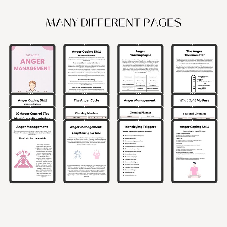 Anger Management Workbook for Teens and Adults, Anger Coping Skill ...