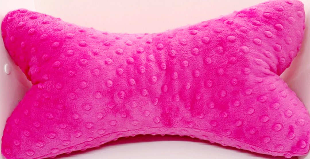 Neck Pillow / Soft Hot Pink Minky Fabric / Girl Birthday Gift ...