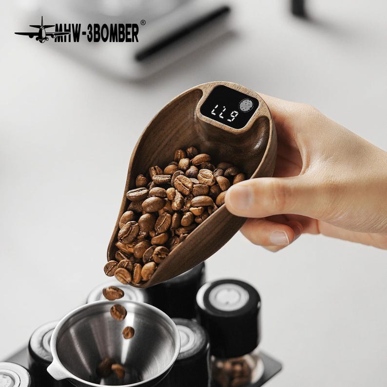 Artisanal Wooden Coffee Scale: Precision Espresso & Kitchen Tool - Etsy
