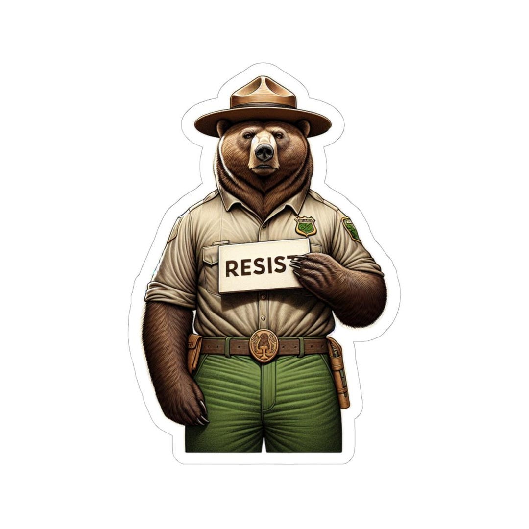 Smokey Bear Resist Sticker, Environmental Activism Sticker, National ...
