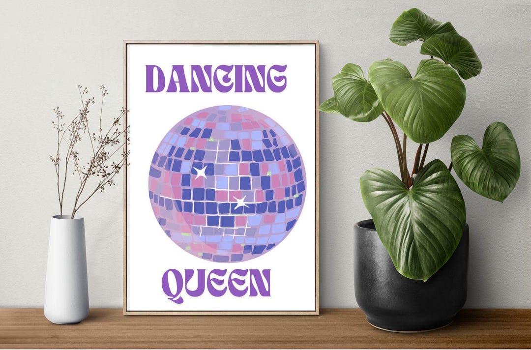 Dancing Queen Disco Ball Poster - Etsy