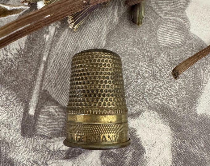Vintage Brass Thimble, Made in Germany - Etsy