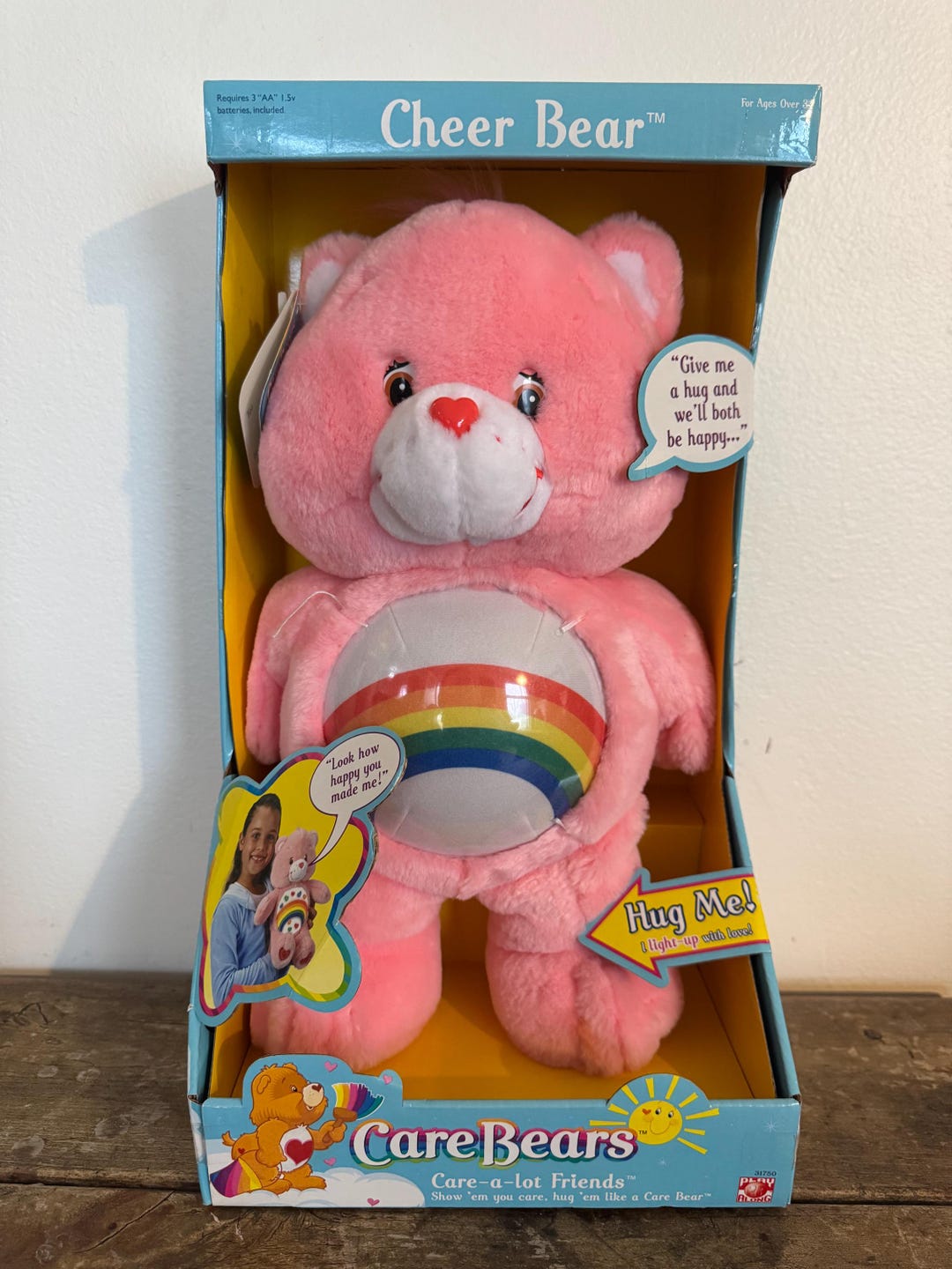 Vintage Talking + Light up Care Bear Cheer Bear IN BOX + With Tags ...