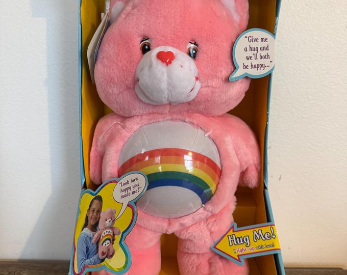 Vintage Talking + Light up Care Bear Cheer Bear IN BOX + With Tags ...