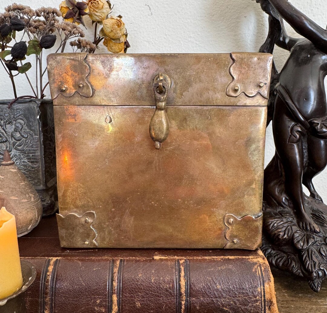 Vintage Small Brass Cedar Lined Trunk, Trinket Box/chest - Etsy