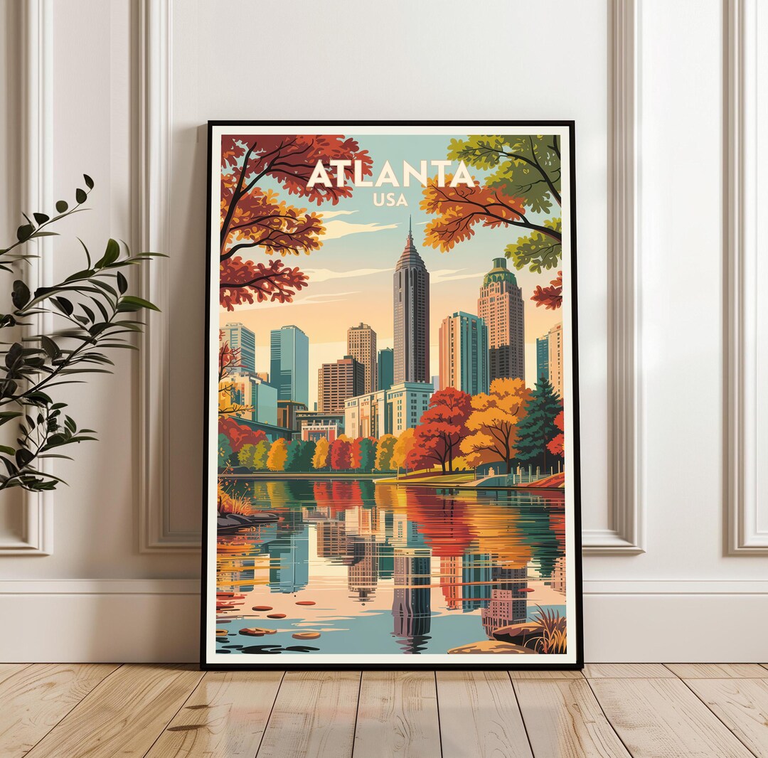 Atlanta Poster, Atlanta Travel Poster, Atlanta Georgia Print, Atlanta ...