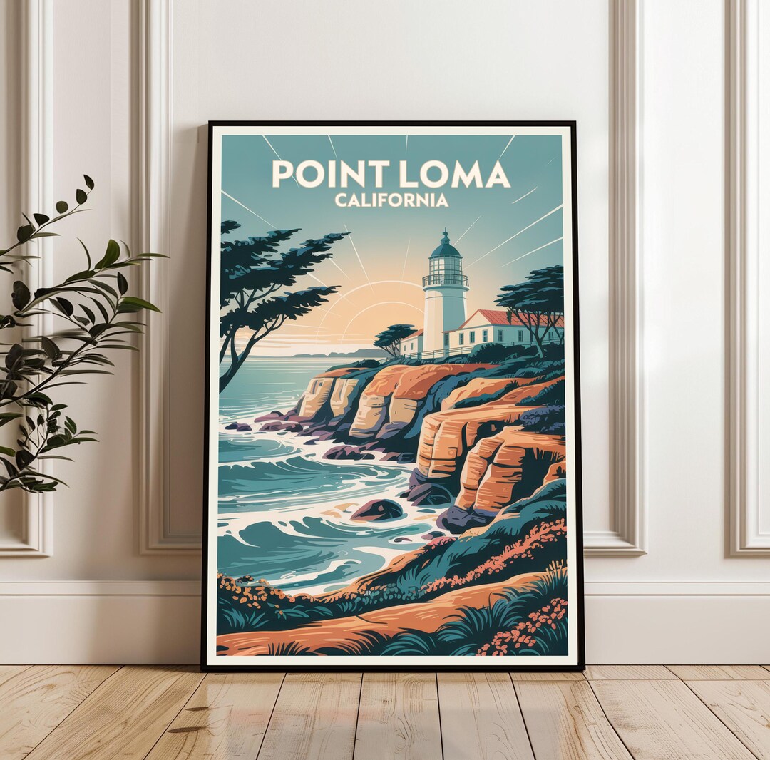 Point Loma Poster, United States Travel Poster, Point Loma California ...