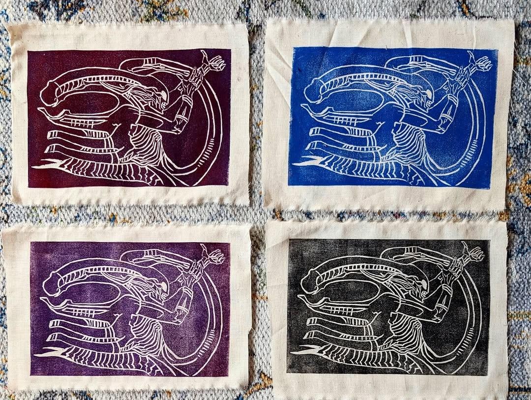H.R. Giger Necronom IV (1976) Linocut Patch - Etsy