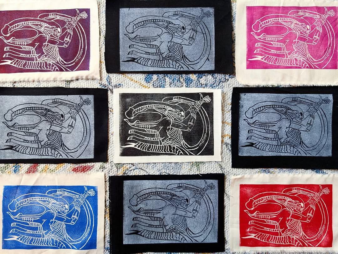 H.R. Giger Necronom IV (1976) Linocut Patch - Etsy