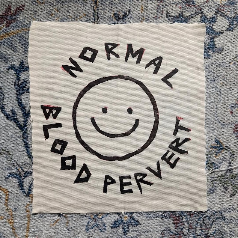 Normal Blood Pervert :) Linocut Patch - Etsy