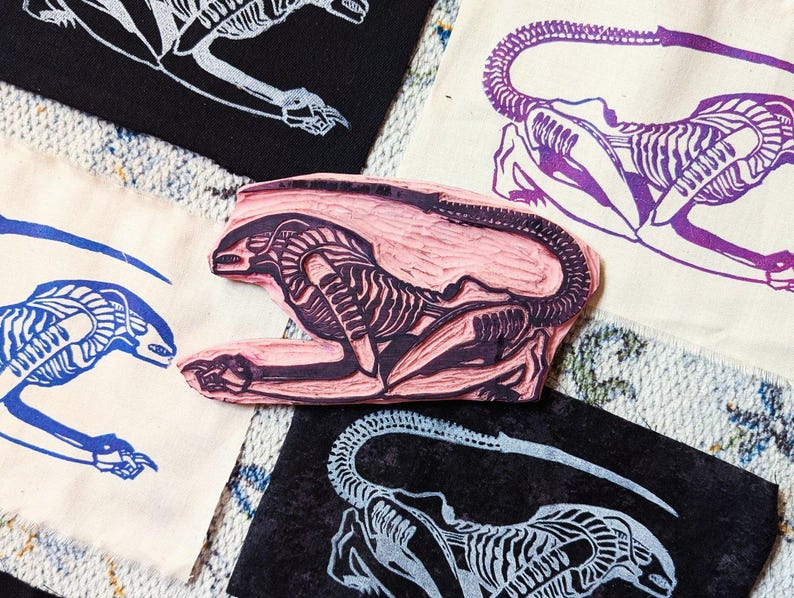 H.R. Giger Necronom (alien III) 2005 Linocut Patch - Etsy
