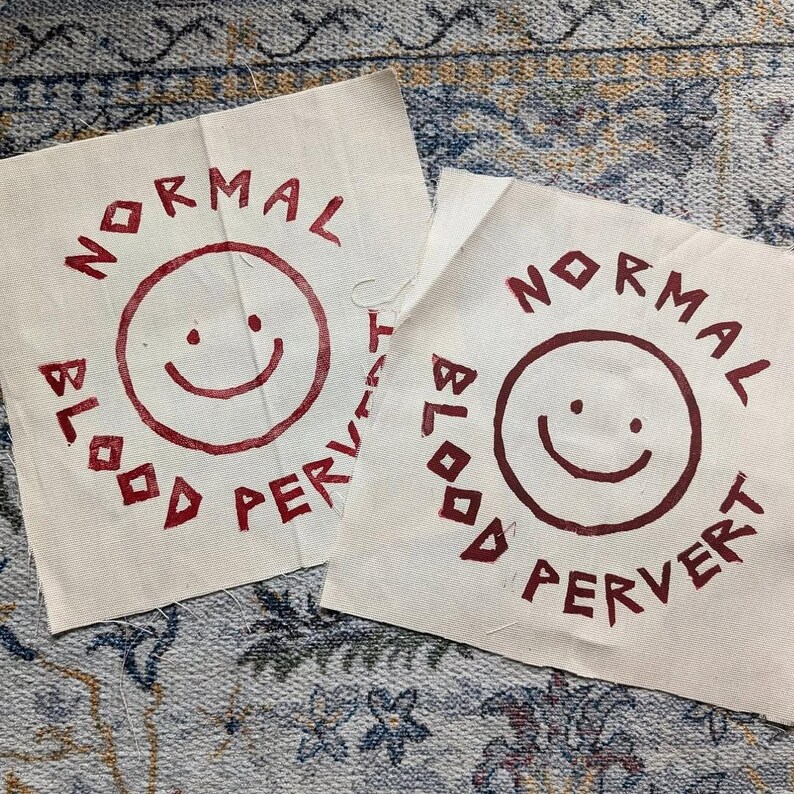 Normal Blood Pervert :) Linocut Patch - Etsy
