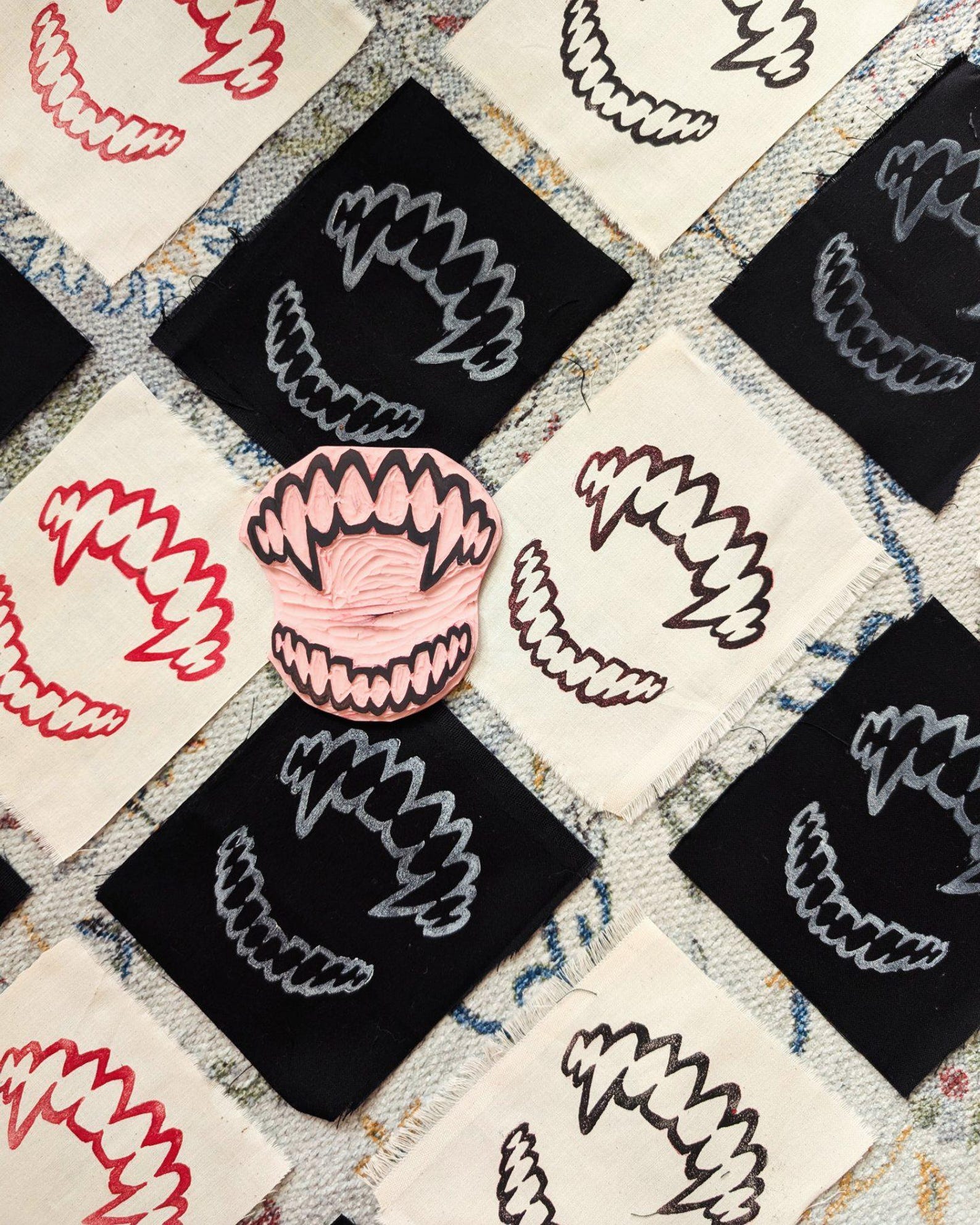 Baldur's Gate 3 Astarion Ancunín Vampire Bite Linocut Patch BG3 - Etsy