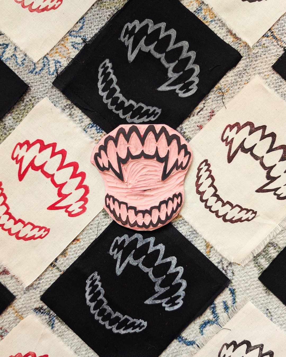 Baldur's Gate 3 Astarion Ancunín Vampire Bite Linocut Patch BG3 - Etsy