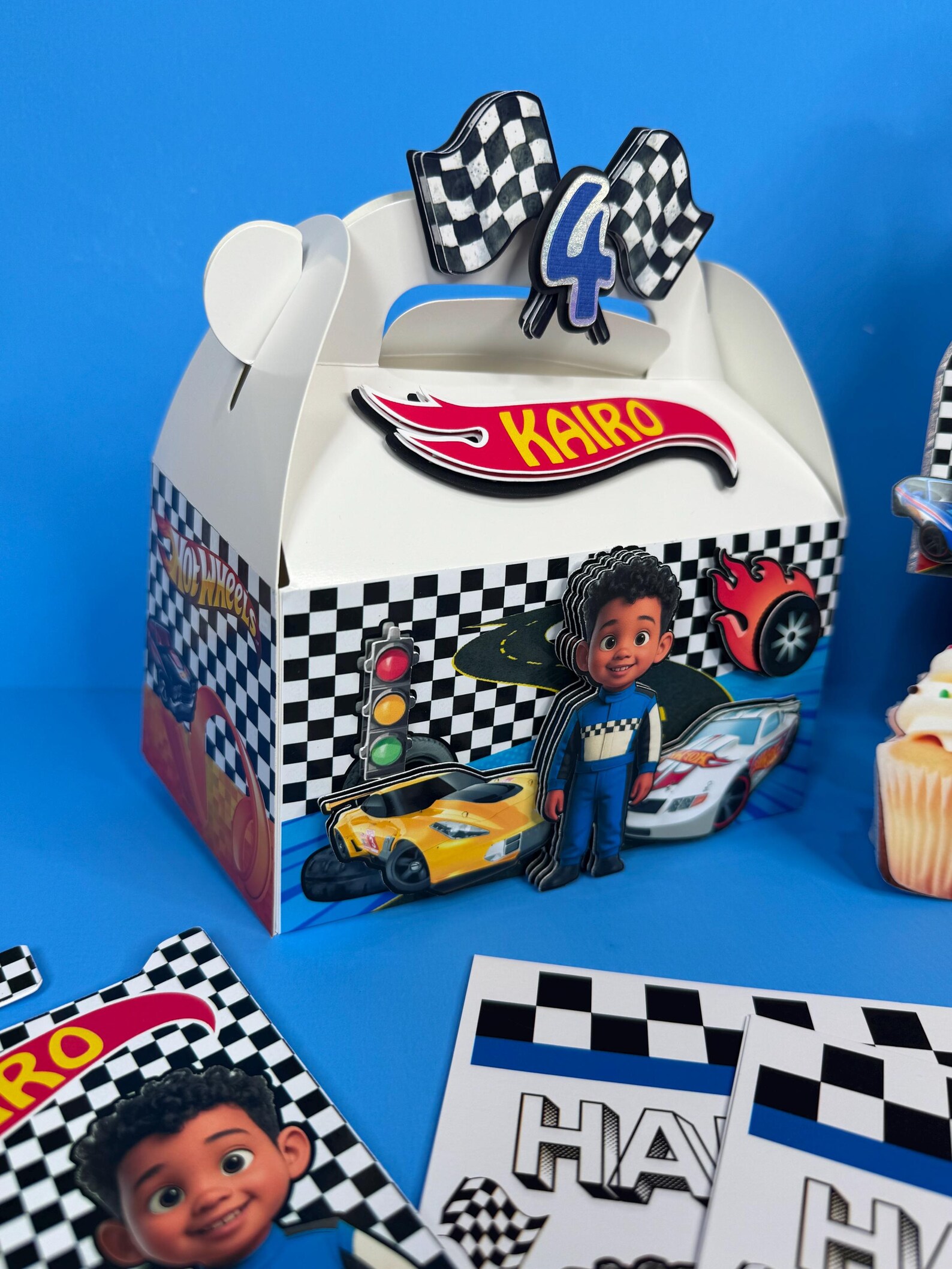 Hot Race Car Birthday Favor Boxes/ Race Car Party Decor/ Wheels Race ...
