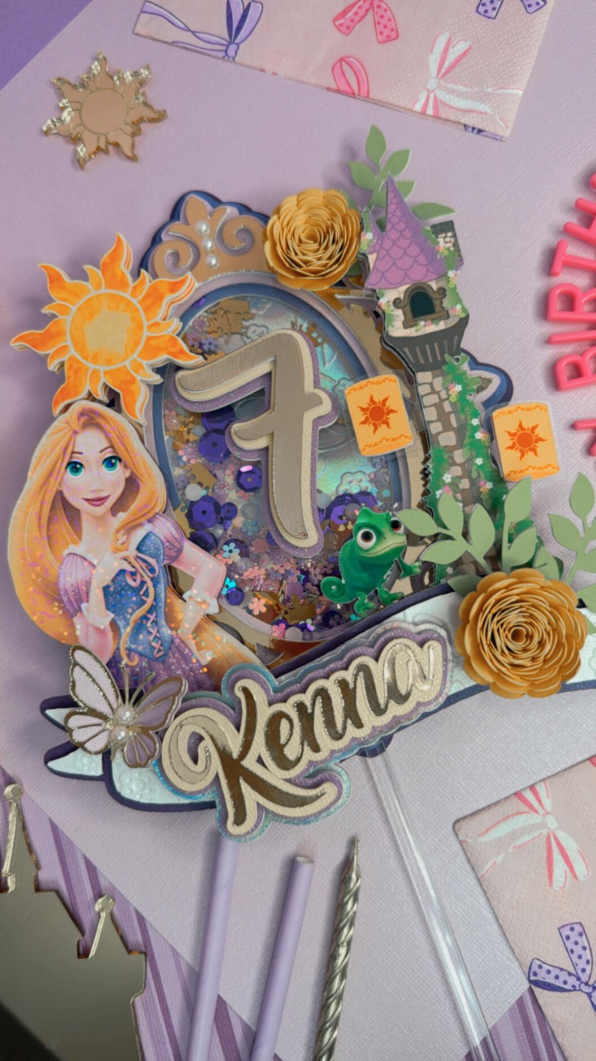 Rapunzel Inspired Cake Topper/ Princess Rapunzel Cake Topper/ Rapunzel ...