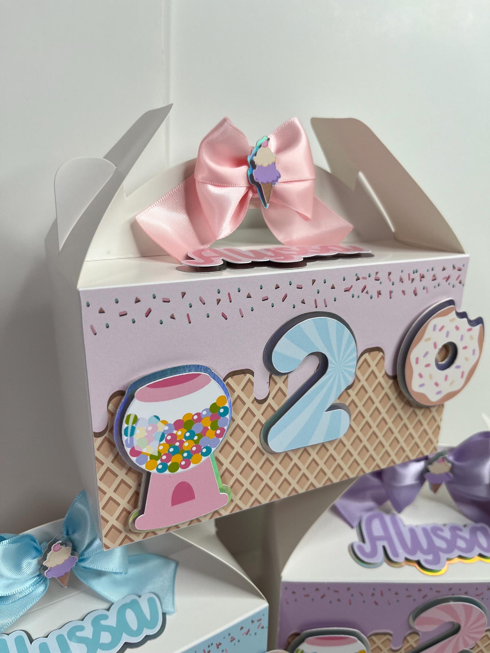 Candyland Favor Boxes/ Donut & Candy Party Treat Boxes - Etsy