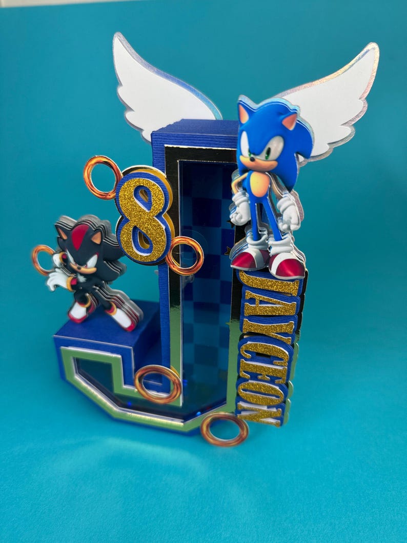 Sonic 3D Letter/ Sonic Birthday Party Decoration/ Sonic Custom 3d ...