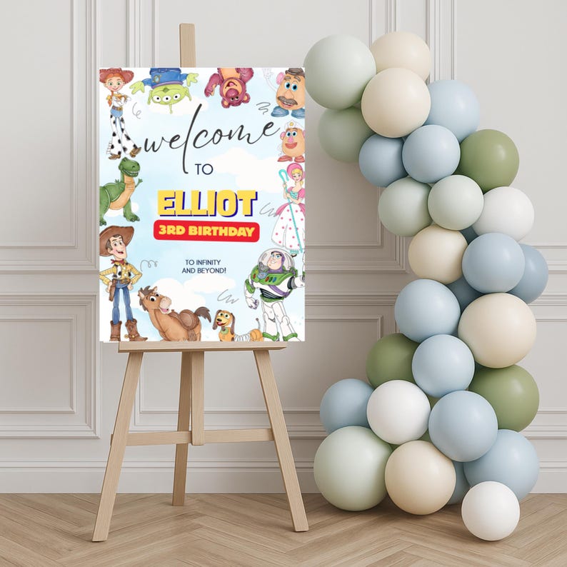 Toy Story Editable Welcome Sign | Birthday Party Printable | Instant ...