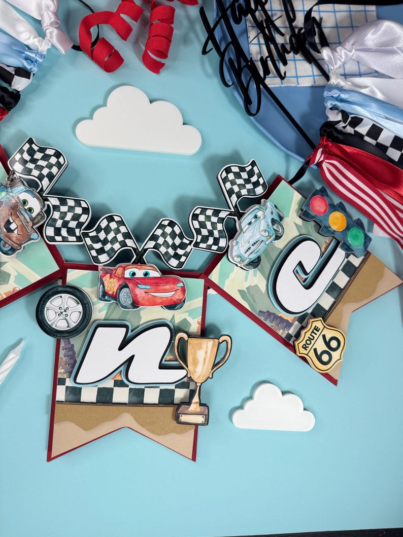 Cars High Chair Banner/ Race Car High Chair Banner/ Cars Birthday ...