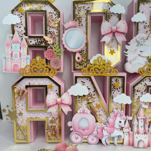 Princess 3D Letter/ Princesses Party Decor - Etsy