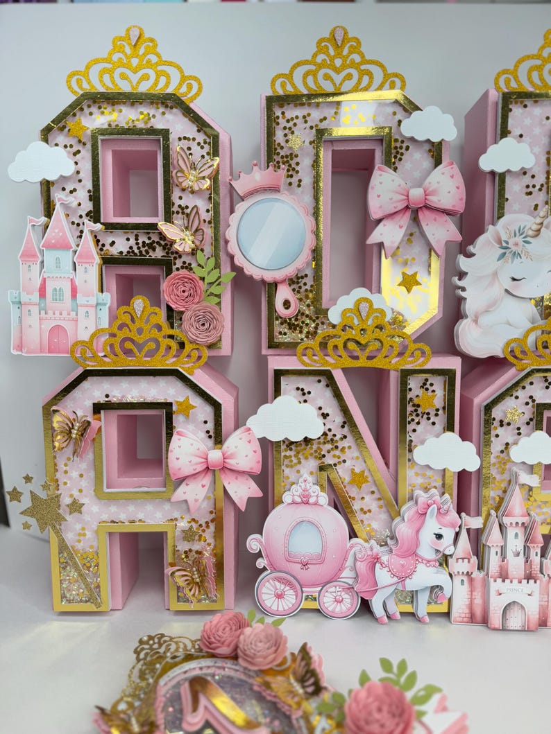 Princess 3D Letter/ Princesses Party Decor - Etsy