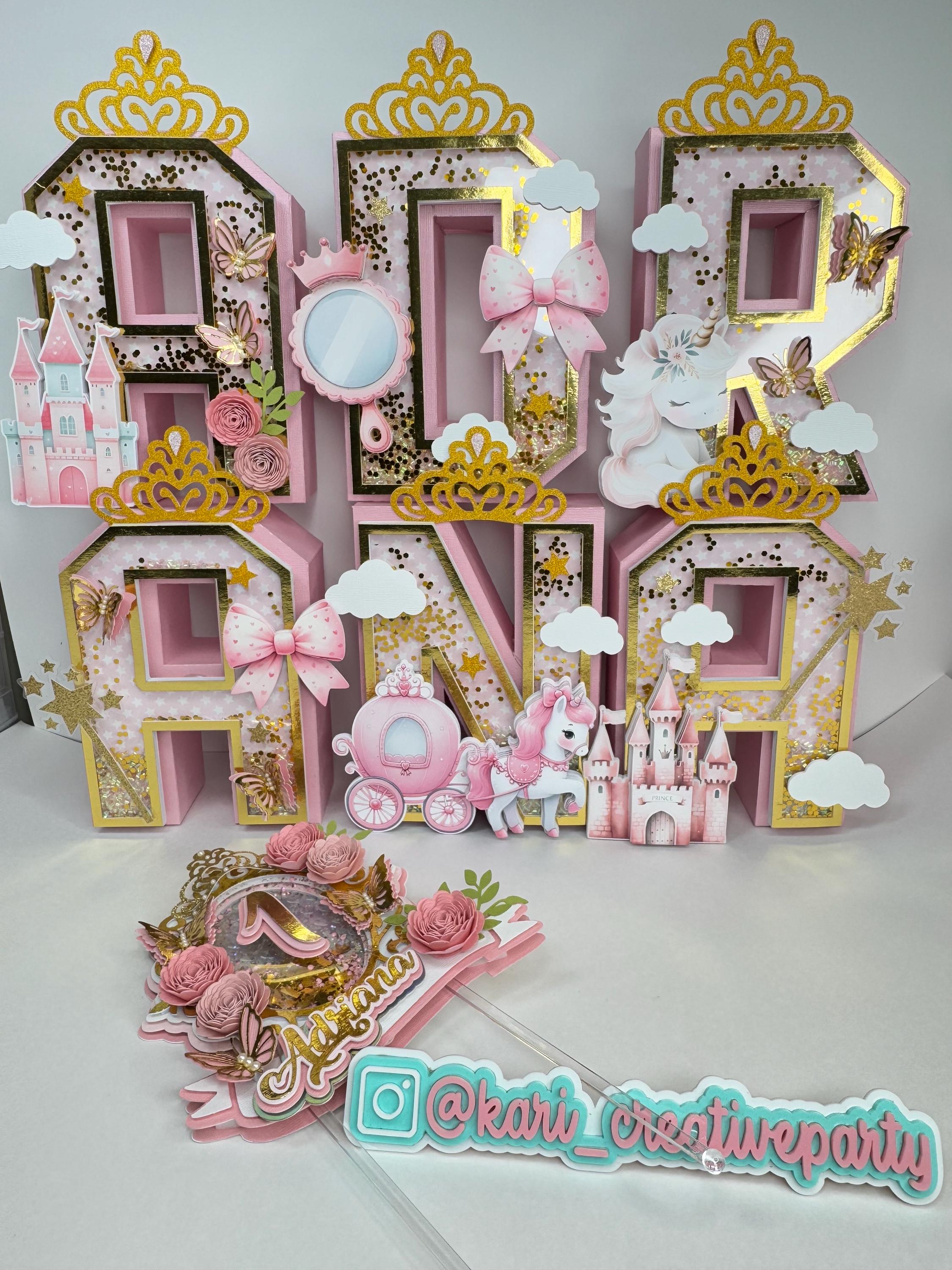Princess 3D Letter/ Princesses Party Decor - Etsy