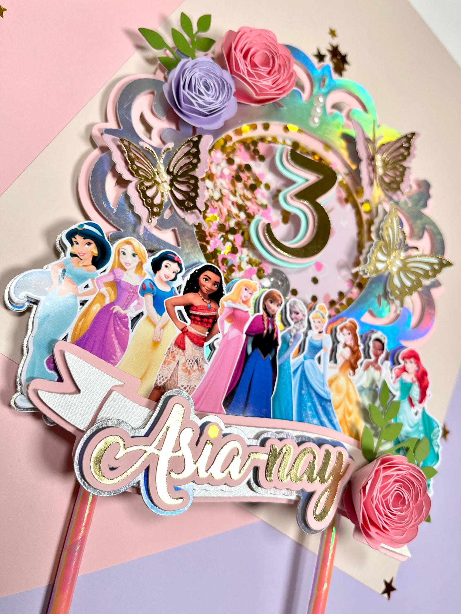 Princess Cake Topper/ Princesses Party Decor/ Princess Party Decor - Etsy